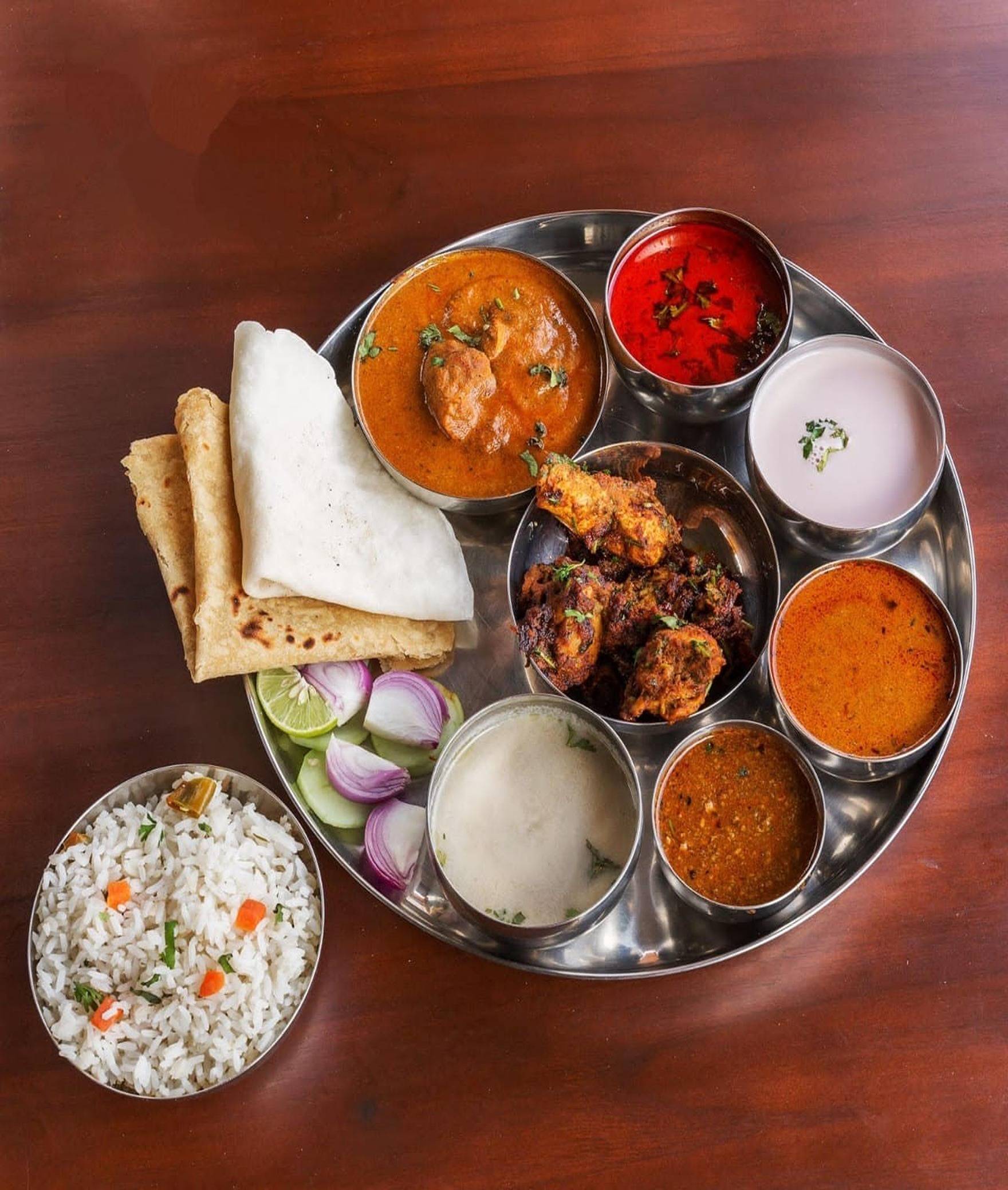 kolhapuri mutton thali